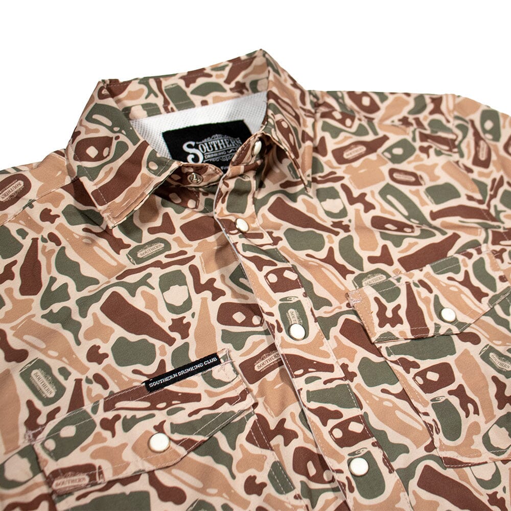Beer Camo Performance Pearl Snap Shirt – Southern Drinking Club