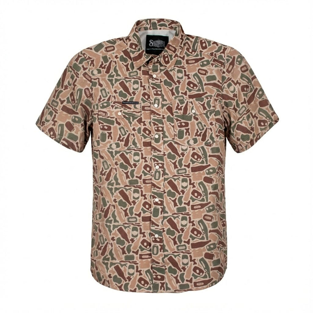Beer Camo Performance Pearl Snap Shirt - Lightweight Hunting & Outdoor ...
