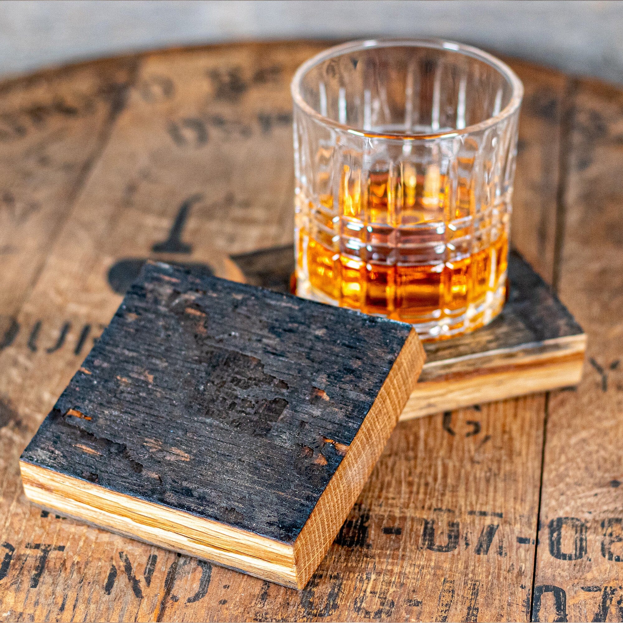 Whiskey Glass and Barrel Coaster Set – Southern Drinking Club