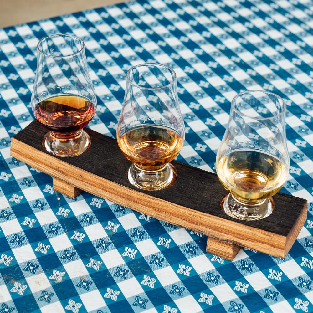 Whiskey Flight Board - Hand Made from Reclaimed Whiskey Barrels ...